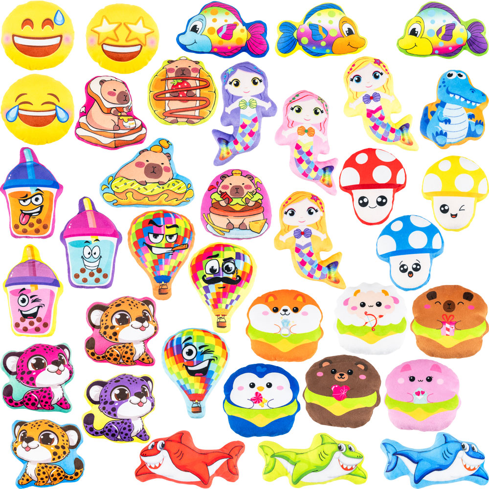 Assorted Printed Plush 4in-5in Assortment #4 | Gumball.com