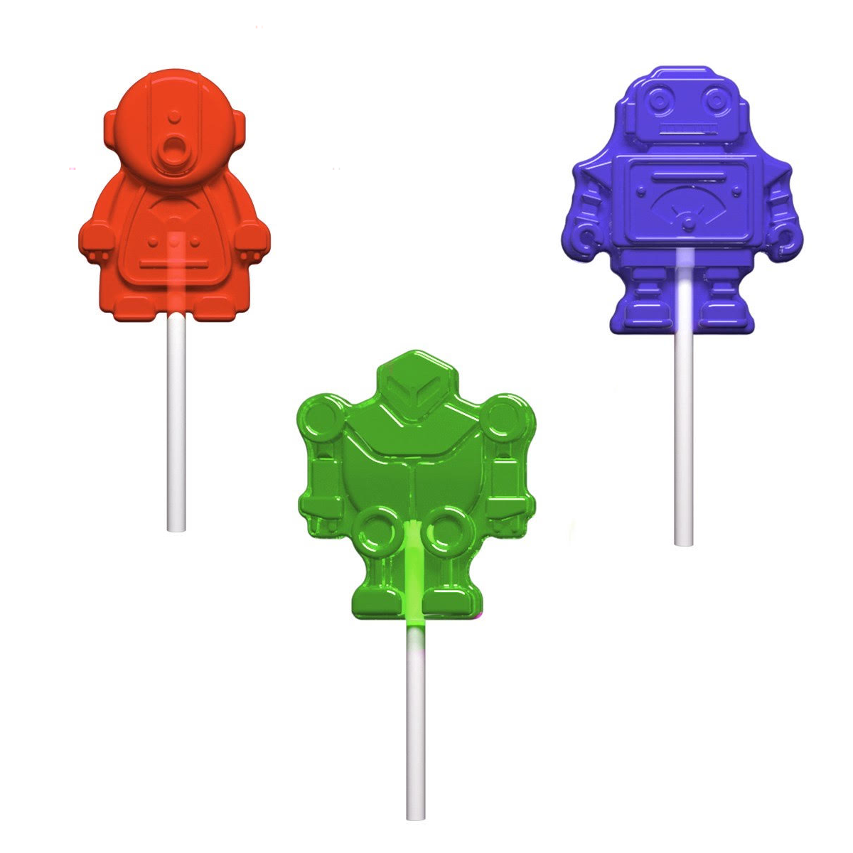 Mr. Pop Robot Box of Lollipop Refills Bulk 500 count | Gumball.com