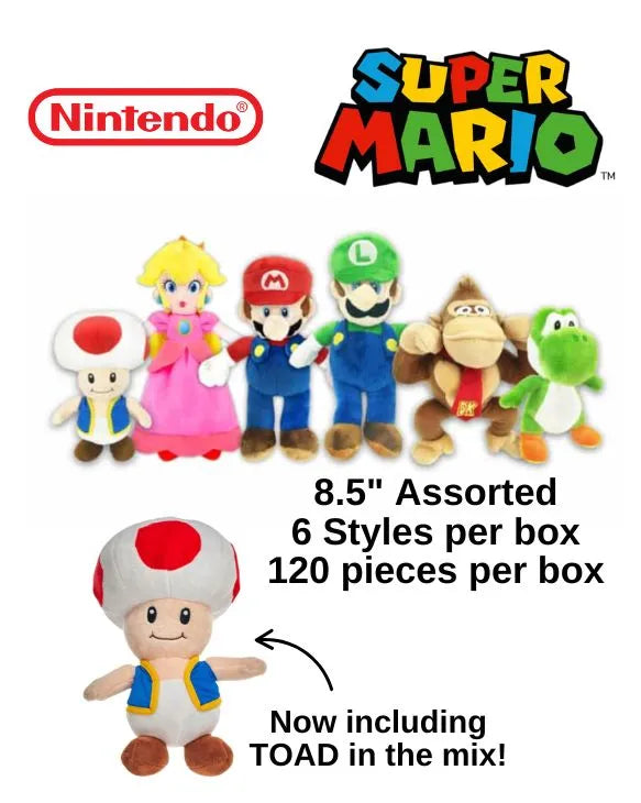 Nintendo Super Mario Assorted Plush Mix (120ct.) | Gumball.com