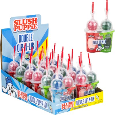 SLUSH PUPPiE™ Double Dip-N-Lik 4-in-1 Candy Display 12ct | Gumball.com