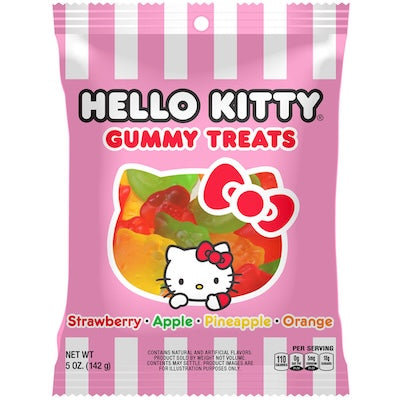 Hello Kitty® Fruit Gummi Treats Peg Bag (12pcs) | Gumball.com