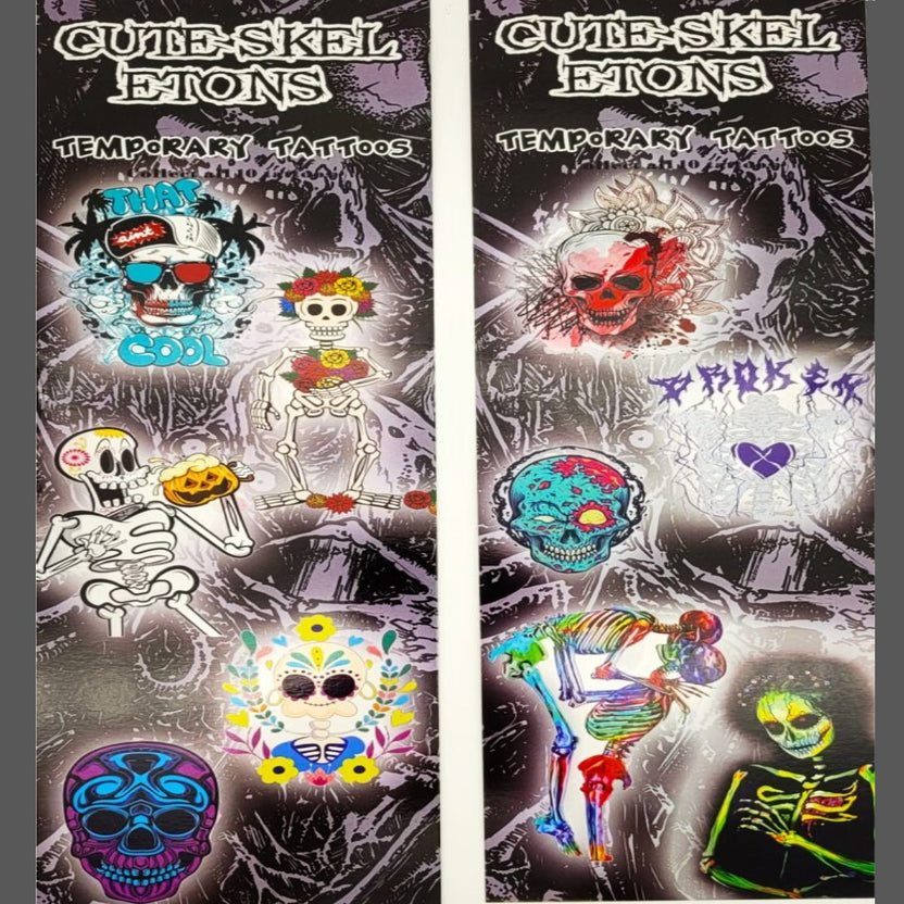 Cute Skeleton Temporary Tattoo | Gumball.com