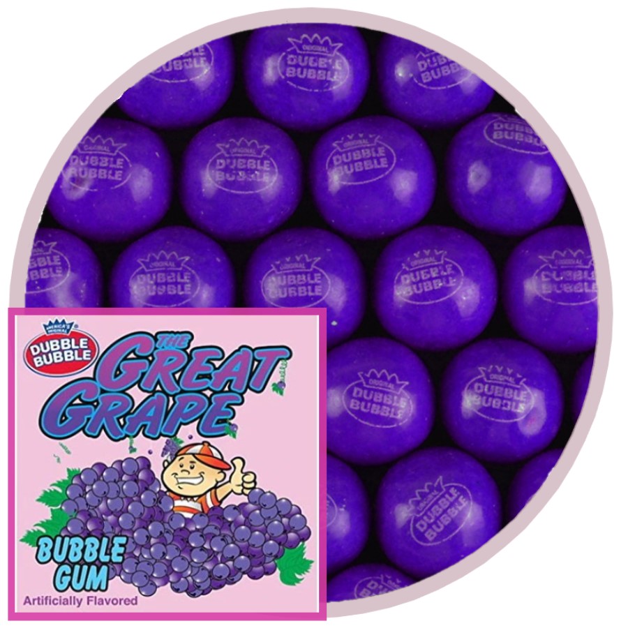 Dubble Bubble Grape Gumballs 1"/850 Count – Gumball.com