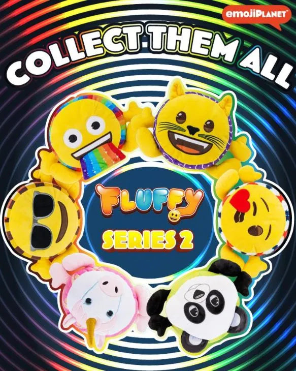 Emoji™ Fluffy Stacked Series #2 8" Plush Mix (144ct.) | Gumball.com