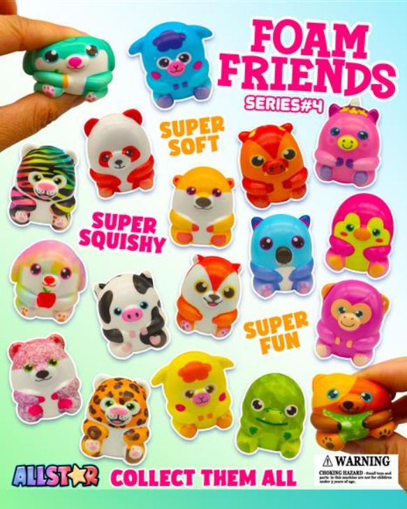 Foam Friends #4 2" Capsules | Gumball.com