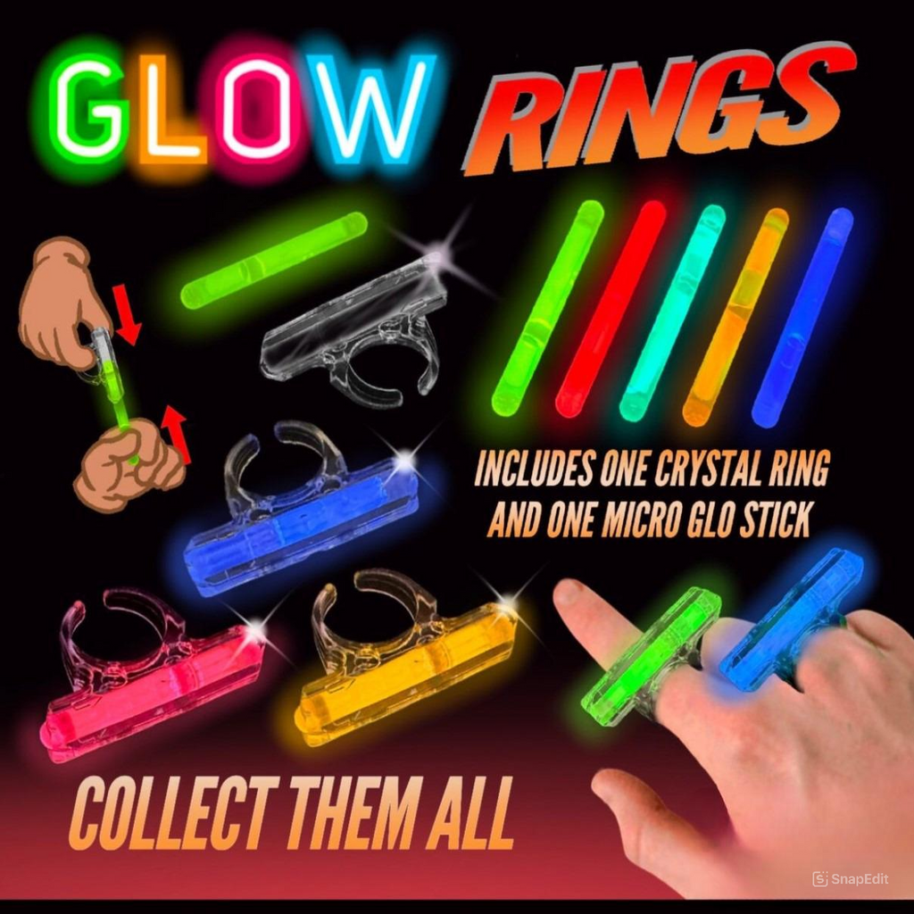 Glow Rings 2" Capsules | Gumball.com