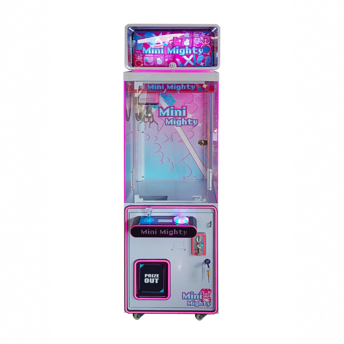 Mini Mighty Pink 19.5" Claw Machine | Crane Machine | Gumball.com