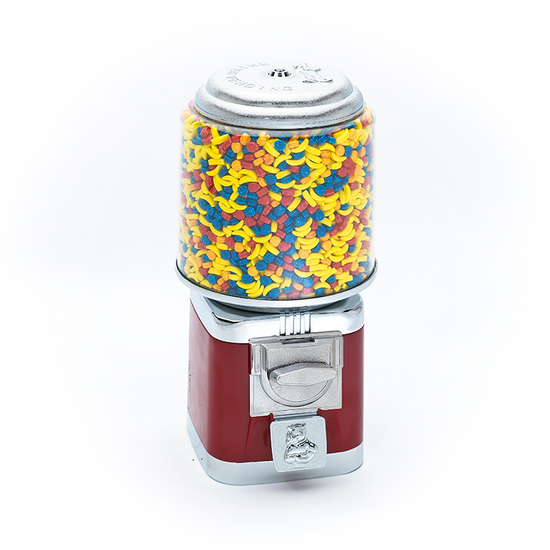 Rhino Classic Red Vending Machine w/ Candy Wheel 50 Cent | Gumball.com