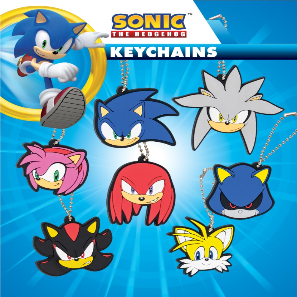 Sonic 2-D Figure Keychains in 2" Capsules | Gumball.com