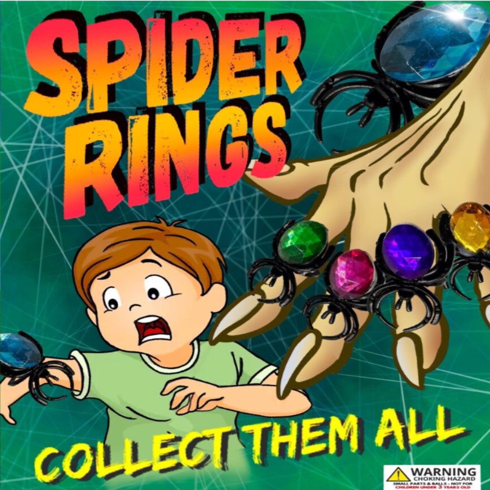 Spider Rings 1" Capsules | Gumball.com
