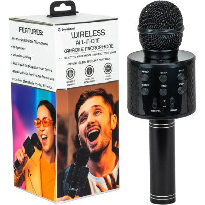 LED Karaoke Mic Speaker - Black (1ct.) | Gumball.com