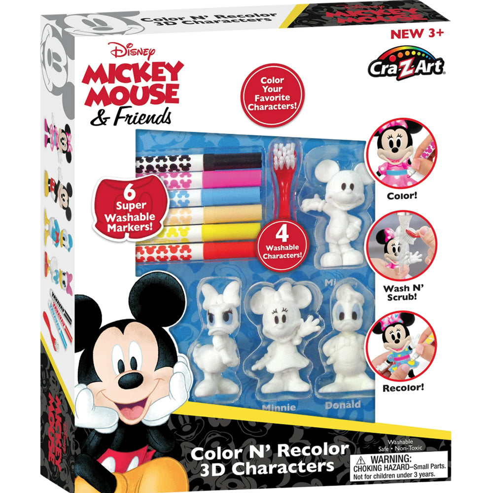 Disney© Mickey™ and Friends Color N Recolor 3D Characters (1ct ...