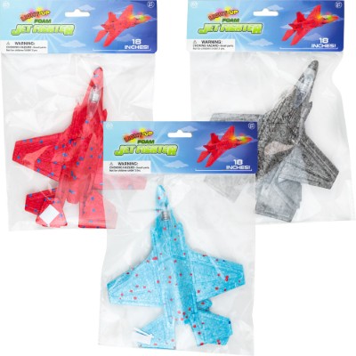Foam Jet Fighter with Light 9in (12pcs) | Gumball.com