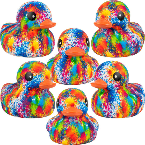 Rubber Deluxe Splash Ducks 6in (12pcs) | Gumball.com
