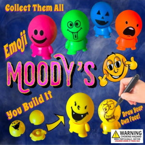 Emoji Moody's 2" Self Vending Toys | Gumball.com