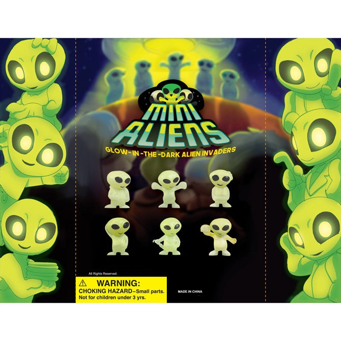 Glow-in-the-Dark Mini Aliens 1" Capsules | Gumball.com