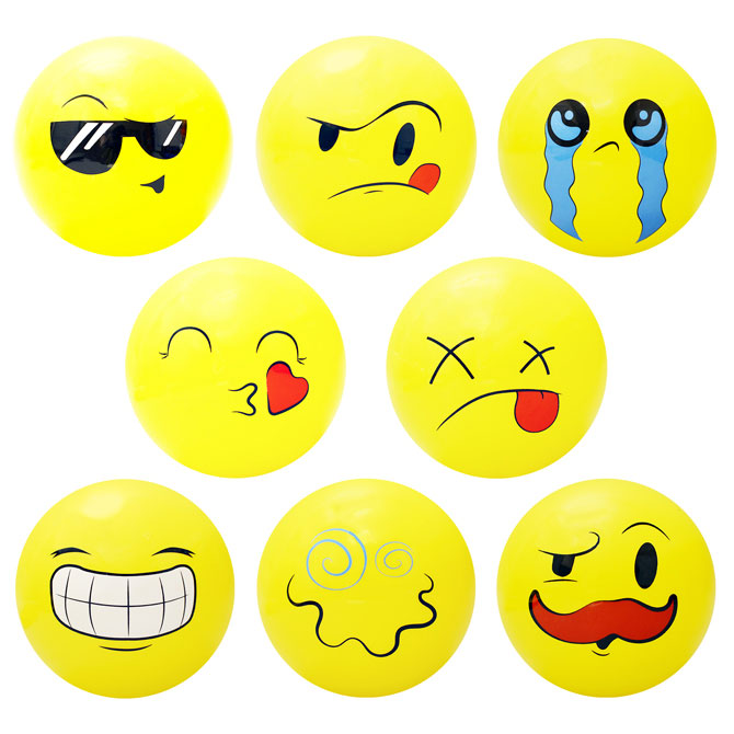 Inflatable 5 Inch Emoji Balls | Gumball.com