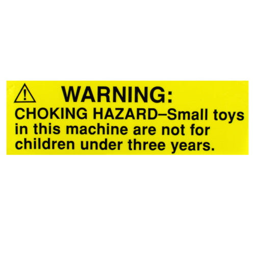 Warning Label for Vending Machine / Sticker / Decal – Gumball.com