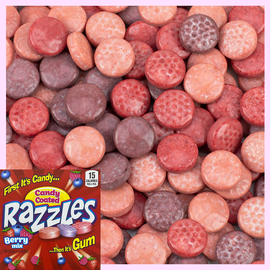 Razzles® Berry Mix Bulk Candy/Gum 24 LB | Gumball.com