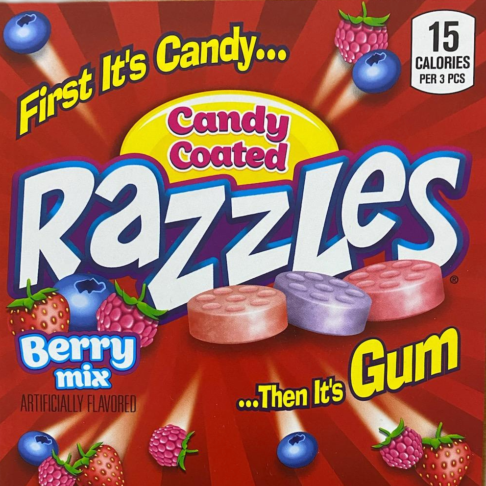 Razzles® Berry Mix Bulk Candy/Gum 24 LB | Gumball.com