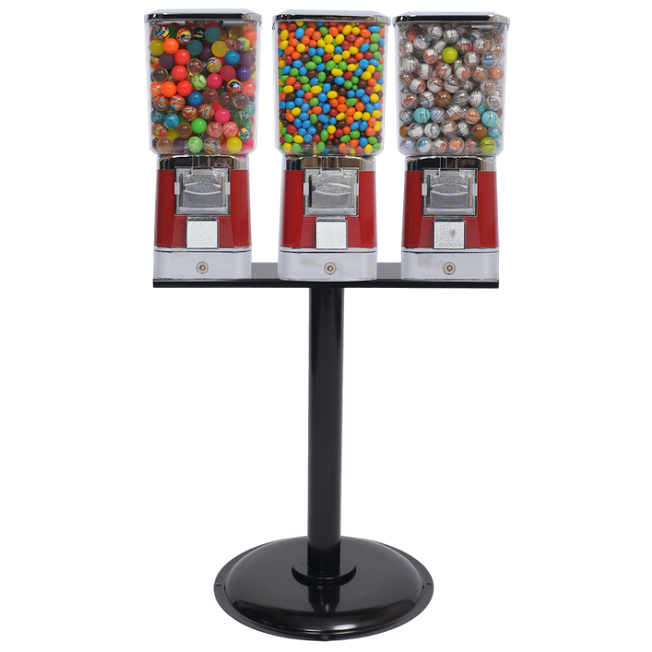 Titan Square 3 Head Gumball & Candy Machine w/ Cash Box – Gumball.com